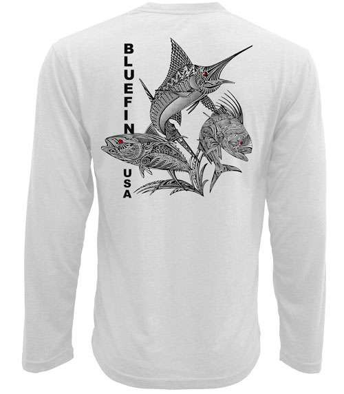 Bluefin USA Zentangle 3 Guys LS Technical Shirts - TackleDirect