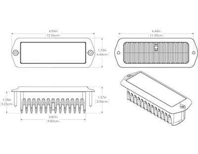 Lumitec Capri2 LED Flood Light - Flush - White/Red - TackleDirect