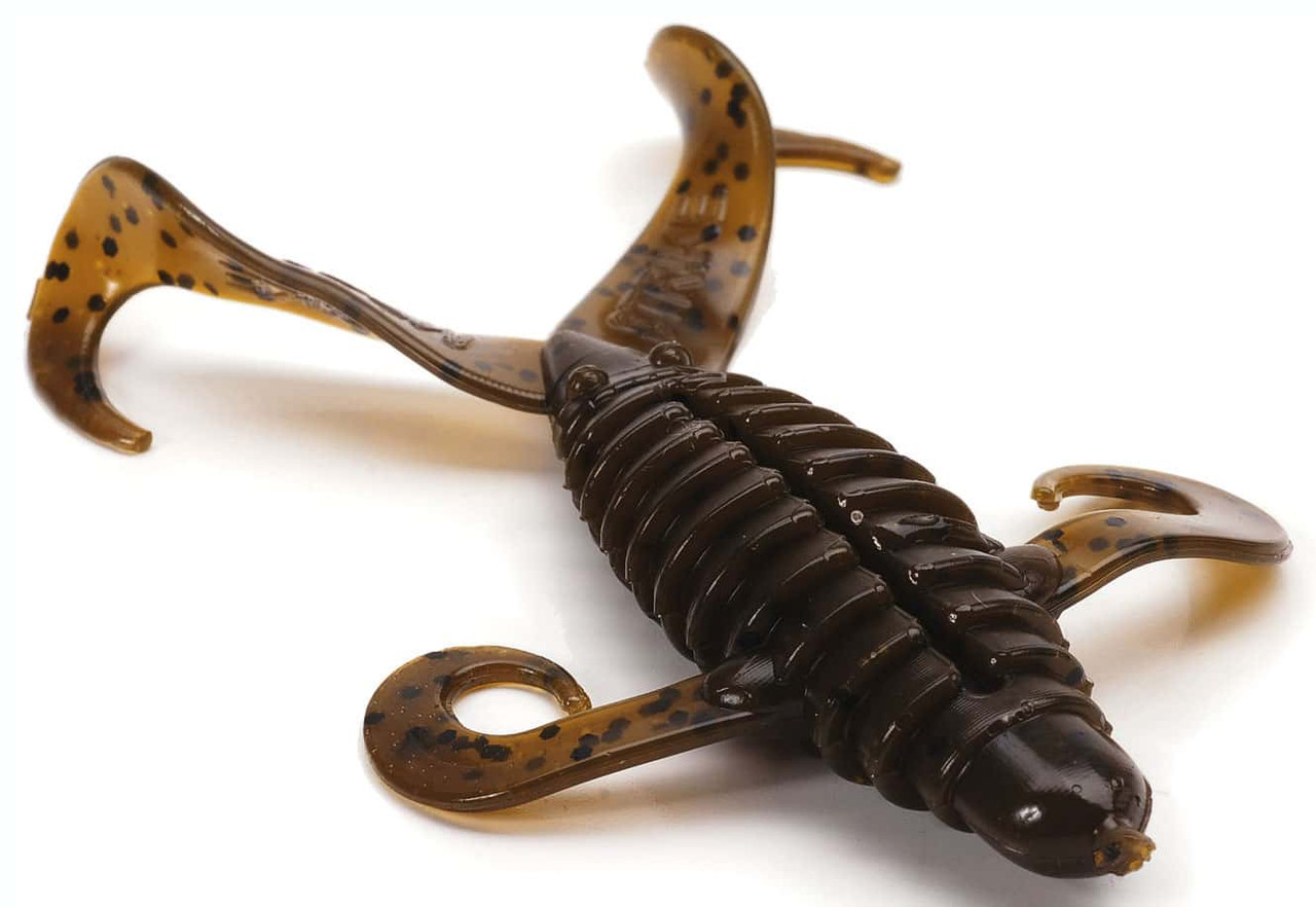 MegaStrike Mega Bug 3 Soft Plastic Lures Green Pumpkin Black Flake