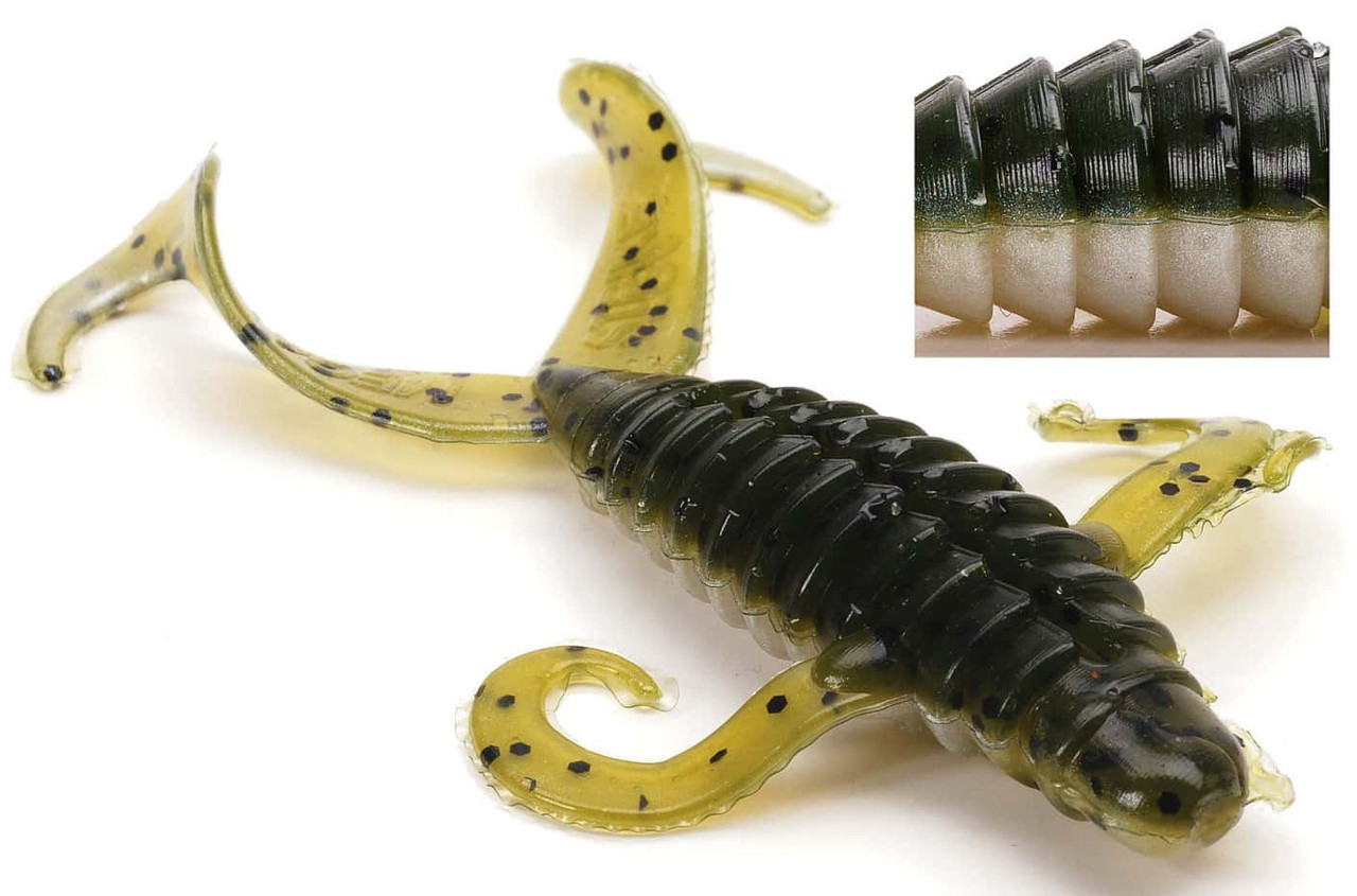 MegaStrike Mega Bug 3 Soft Plastic Lures Watermelon Pearl Belly