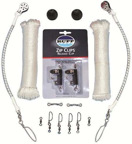 Rupp CA-0109 Single Rigging Kit with Zip Clips, White Nylon