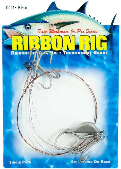 Boone Ribbon Rig 1pk 00614 - 3/0 Single Hook, 3 #4 Treble Hooks