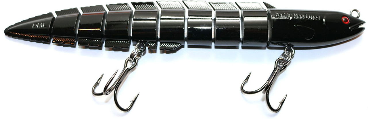 Daddy Mac 9 inch Viper Eel Lure - Raven - TackleDirect