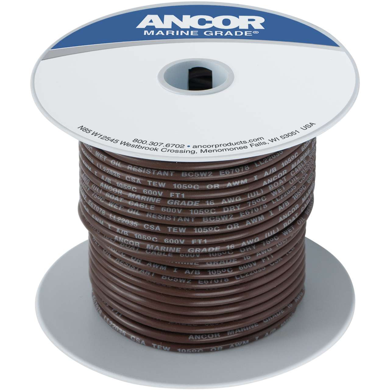 Ancor 12 AWG Tinned Copper Wire - Brown - TackleDirect