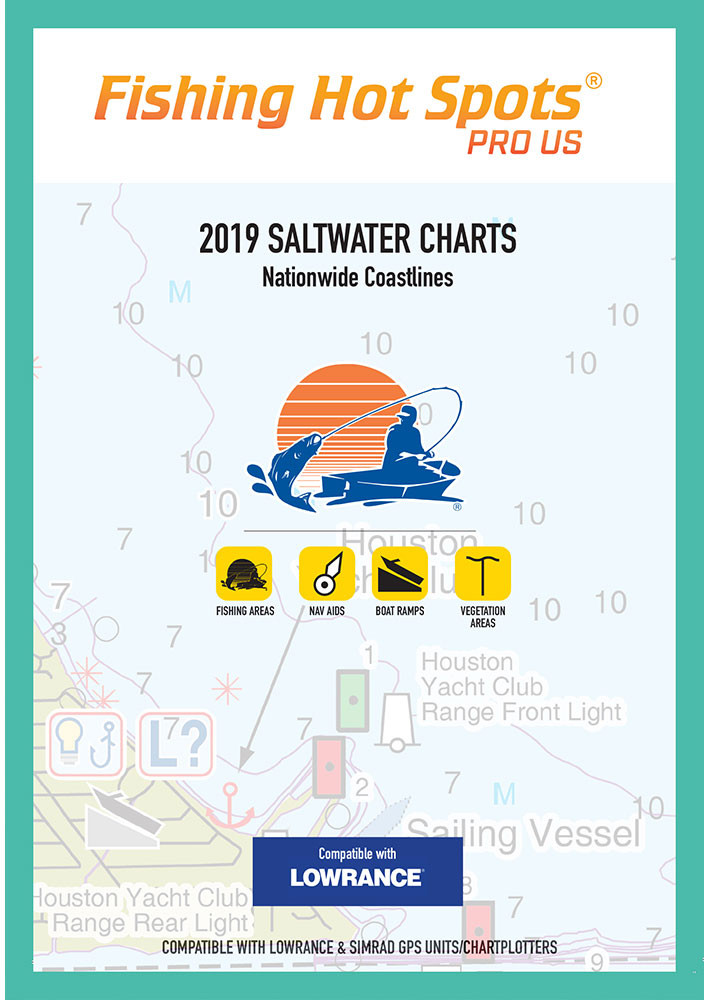 Fishing Hot Spots E189 Pro SW Digital Chart - 2019 Saltwater Charts