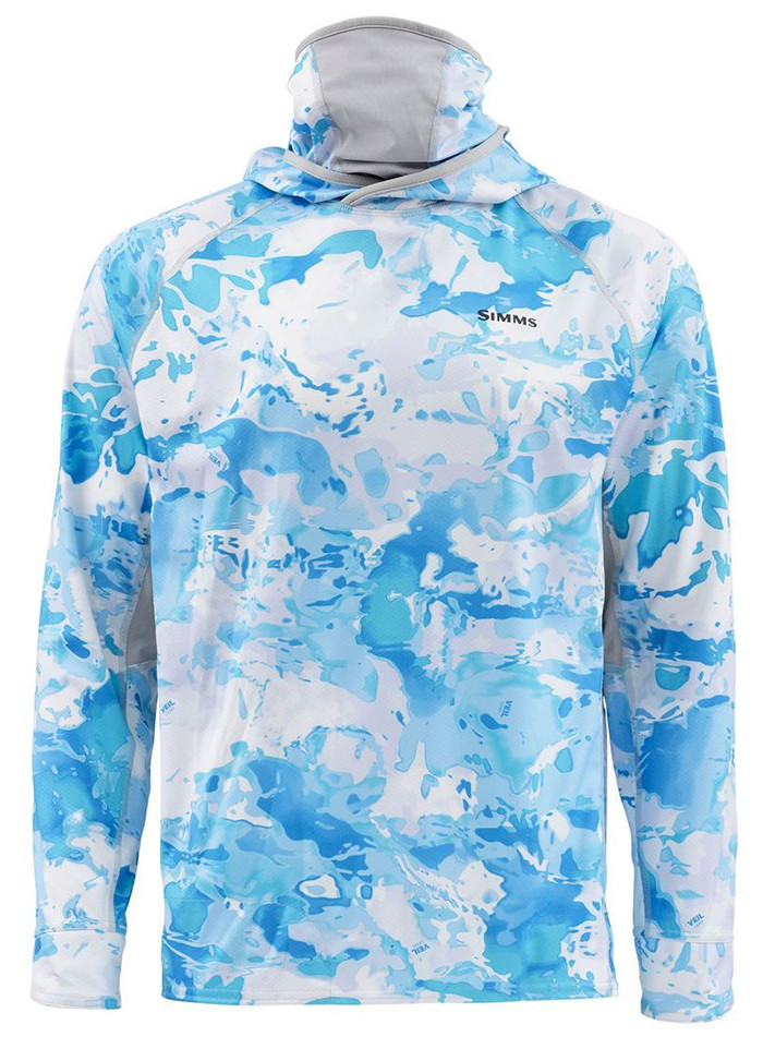 Simms Solarflex Ultracool Armor Shirt - Cloud Camo Blue - M