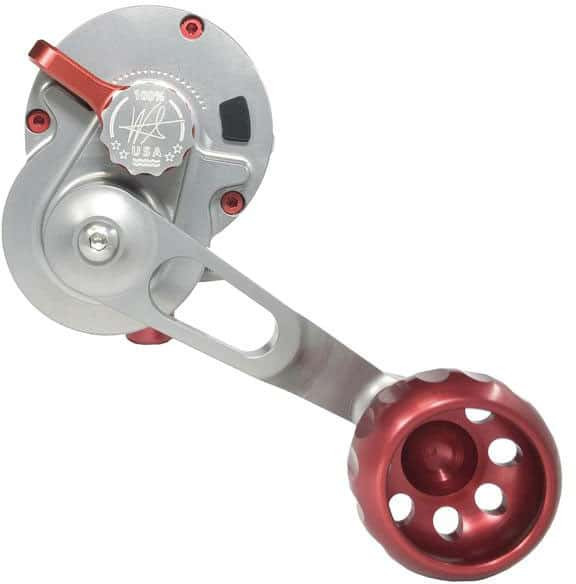 Seigler Large Game Lever Drag Reel - Right Hand Smoke/Silver