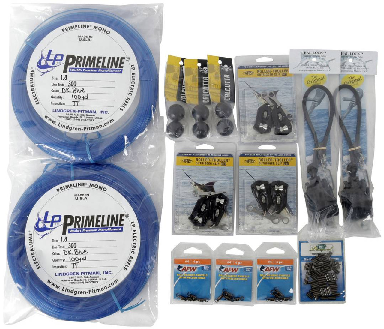 TackleDirect Triple Halyard Outrigger Rigging Kit - Heavy Lures