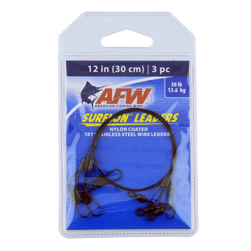 American Fishing Wire Surflon 1x7 Nylon Coated Leaders - TackleDirect