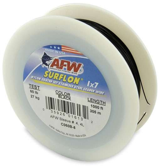 American Fishing Wire Surflon 1x7 Nylon Coated Leader - TackleDirect