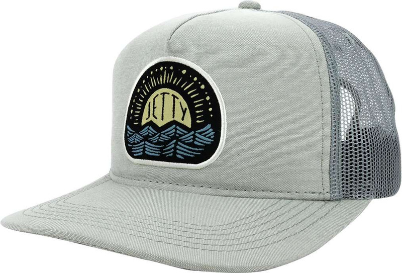 Jetty Windblown Trucker Hat - Grey - TackleDirect