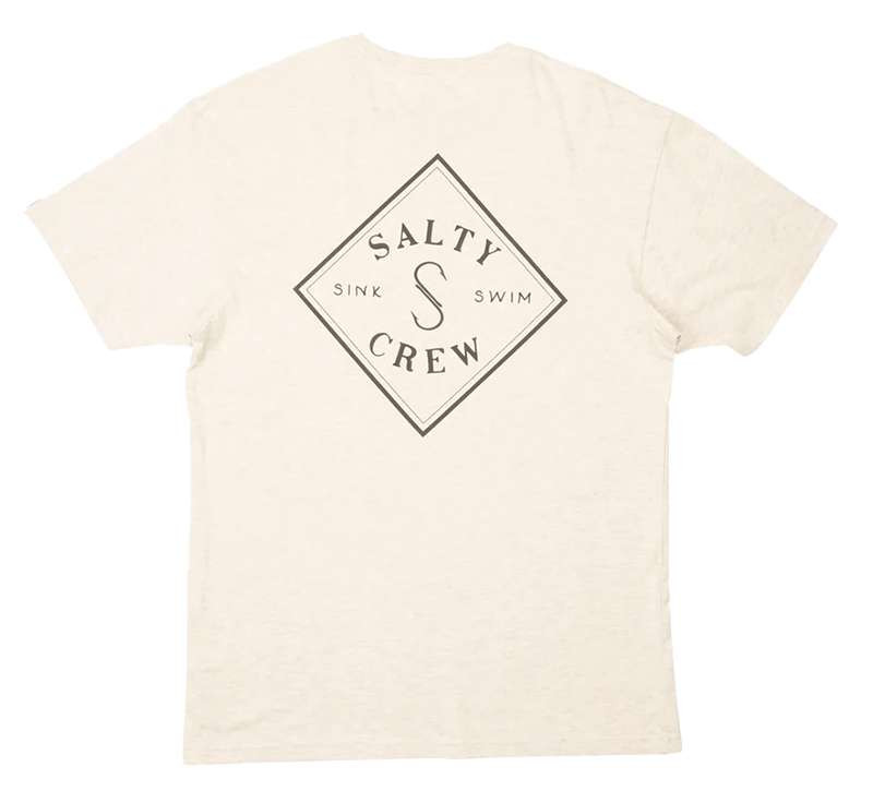 Salty Crew Tippet Short Sleeve T-Shirt - Oatmeal - Medium - TackleDirect