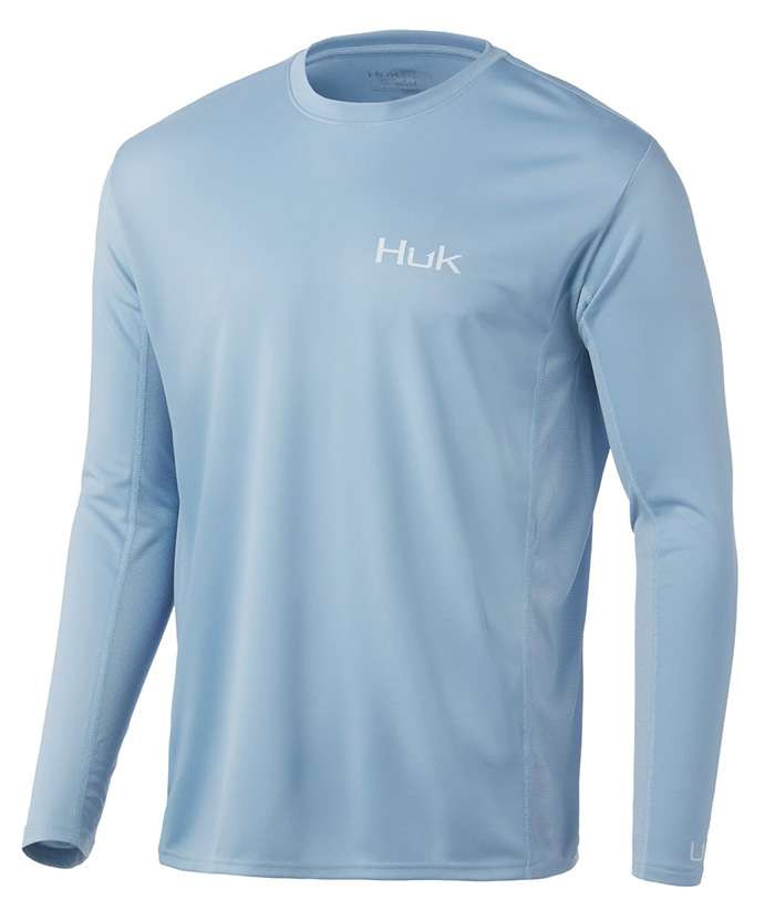 Huk Icon X Long Sleeve Shirt - Blue Fog - 3X-Large - TackleDirect