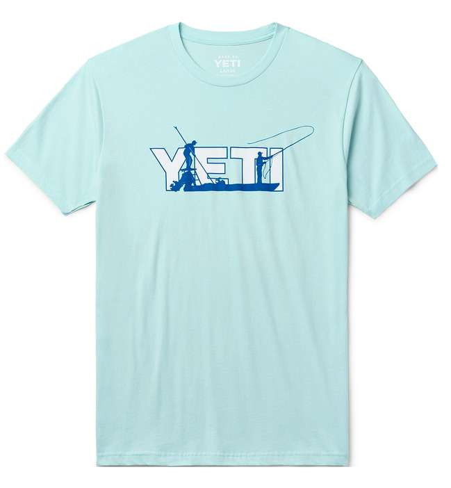 YETI Skiff Short Sleeve T-Shirt - Light Blue - Small - TackleDirect