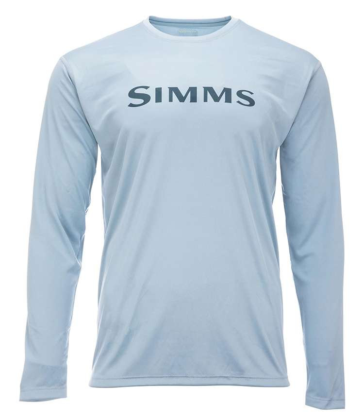 Simms Long Sleeve Tech Tee - Steel Blue - 3X-Large - TackleDirect