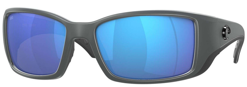 Costa Blackfin Sunglasses - Matte Gray Frame/Blue Mirror Glass Lens