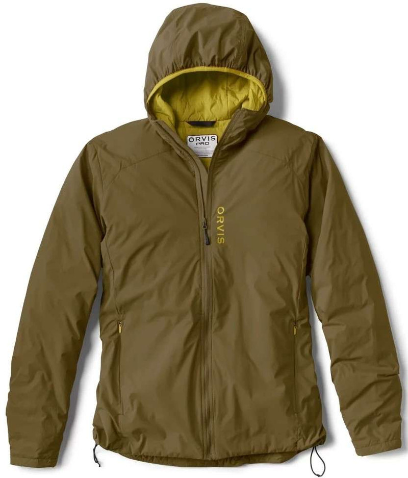 Orvis Mens PRO LT Insulated Hoodie - Olive - TackleDirect