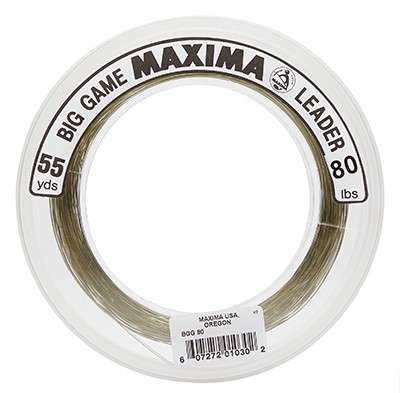 Maxima Ultragreen Big Game Mono Leader Wheel 80lb 55yd - TackleDirect