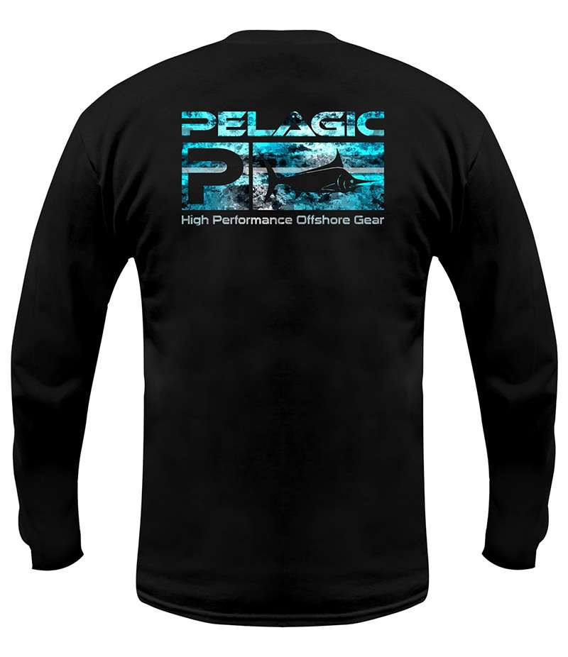 Pelagic Deluxe Logo Pattern Long Sleeve Shirt - CCB - TackleDirect