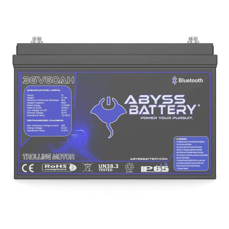 Abyss Battery 36V 60Ah Lithium Trolling Motor Battery - TackleDirect