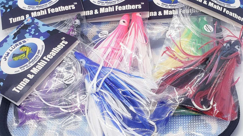 JAW Lures Tuna and Mahi Feathers Combo - TackleDirect