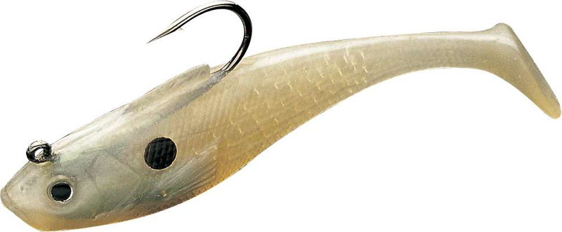 Tsunami Swim Shad Soft Swimbaits 6in Pearl Spot (3) - TackleDirect