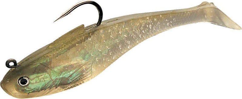 Tsunami Swim Shad Soft Swimbaits 6in Olive/Clear (3) - TackleDirect