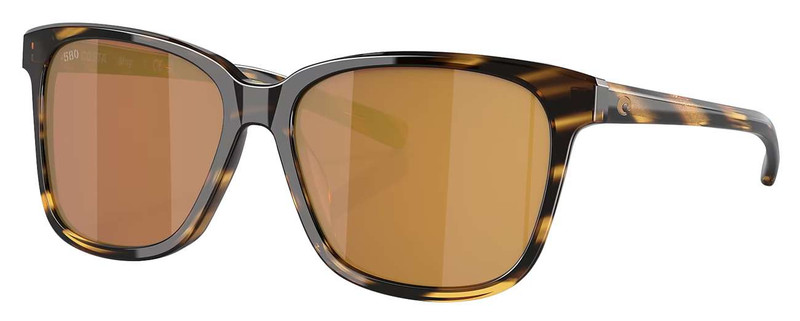 Costa May Sunglasses - Tortoise Frame/Gold Mirror 580G - TackleDirect