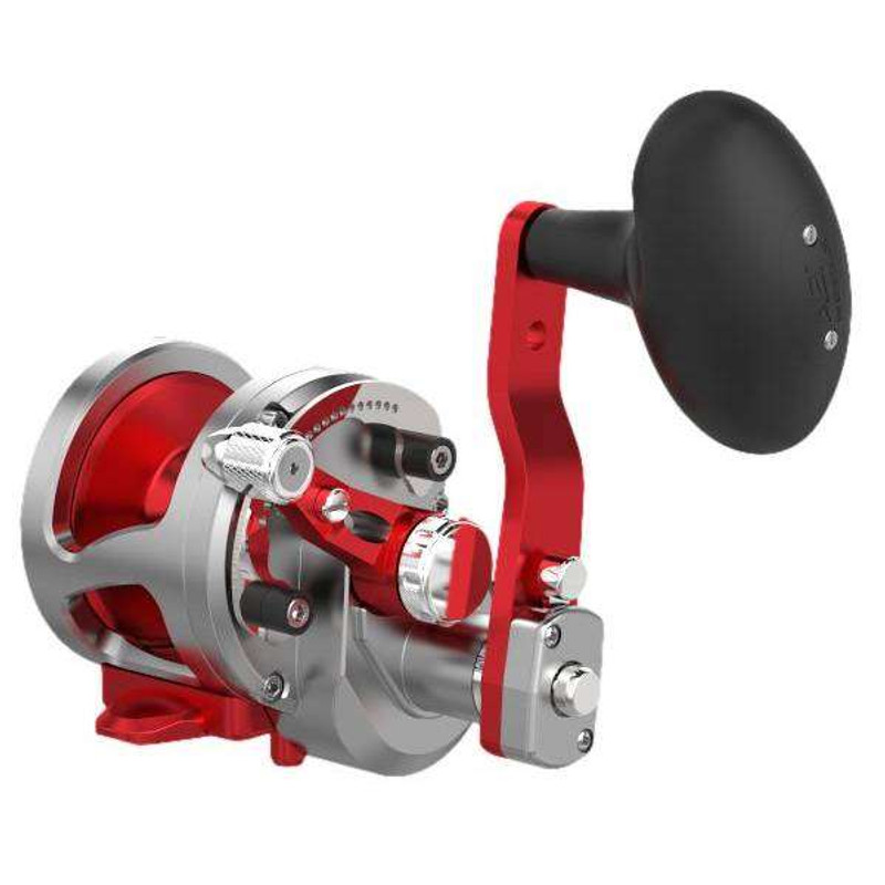 Avet SXJ 6/3 MC Raptor Plus RH Lever Drag Conventional Reel - Silver/Red - TackleDirect