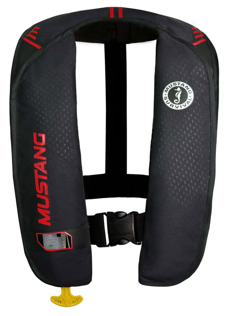 Mustang MD2014 MIT 100 Inflatable Manual PFD Black/Red