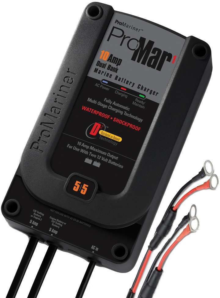 ProMariner 31410 ProMar 1 Dual Bank Battery Charger - TackleDirect
