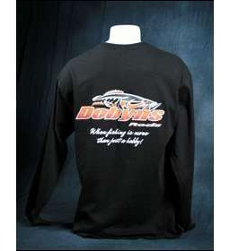 Dobyns Rods Fish Logo Long Sleeve T-Shirt - Black - TackleDirect