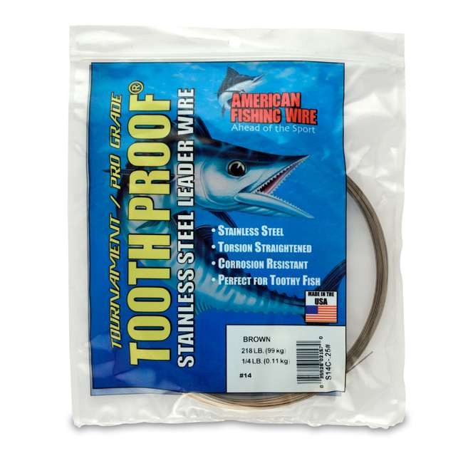 American Fishing Wire Tooth Proof Single Strand Leader - TackleDirect