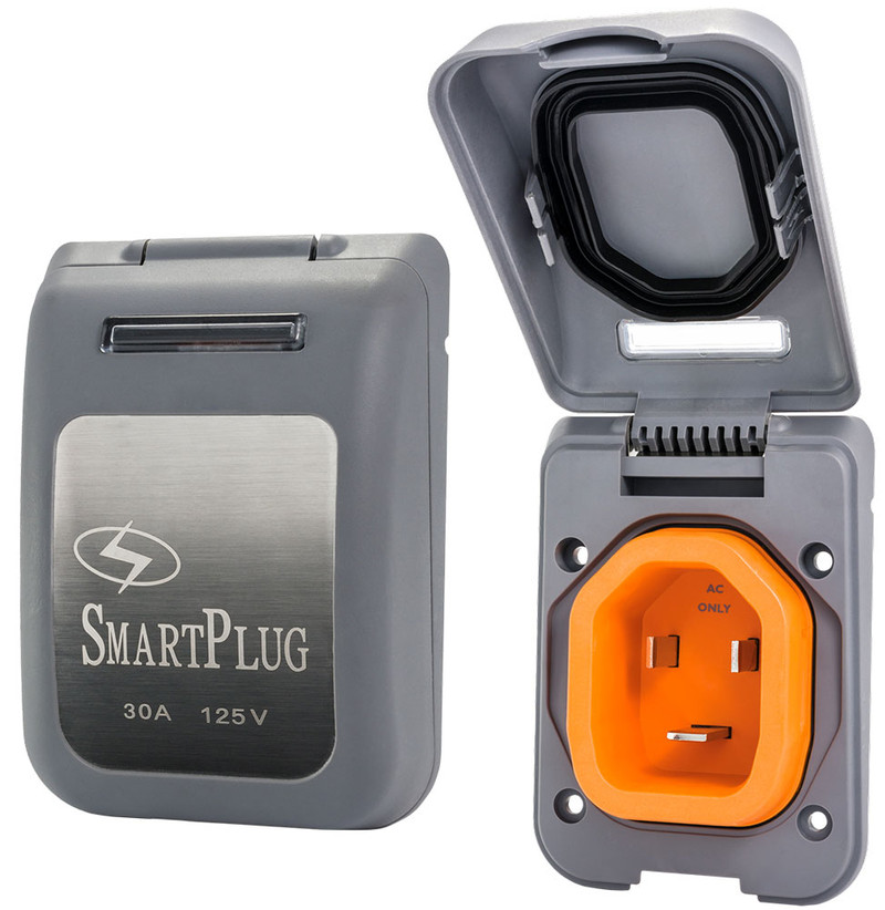 SmartPlug Non-Metallic Inlet with Cover Assembly - 30A - TackleDirect