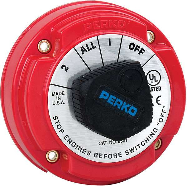 Perko 8501DP Medium Duty Battery Selector Switch - TackleDirect