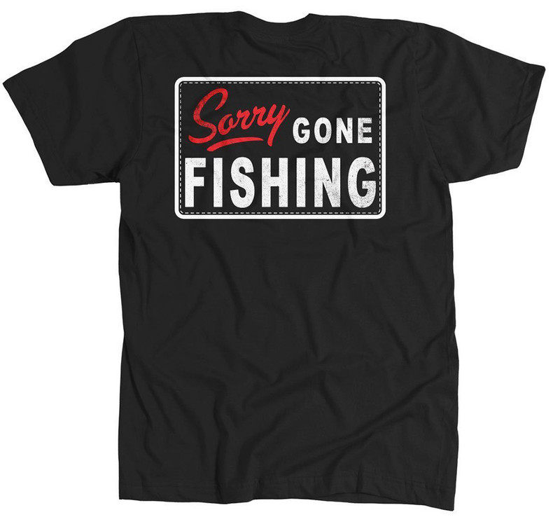 AVID Sportswear Gone Fishing T-Shirt - Black - 2XL - TackleDirect