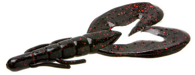 Zoom Super Speed Craw - 4in - Black Red Glitter - TackleDirect