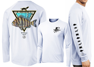 David Dunleavy Sheepshead Toothy Critter Shirt - Pearl Grey