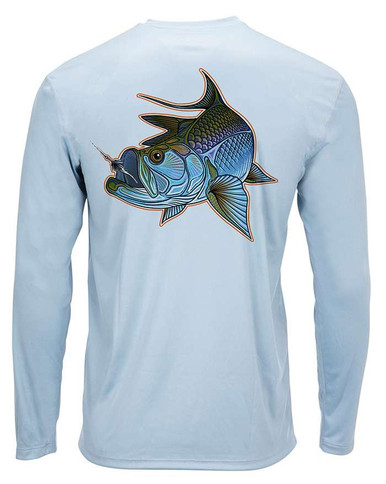 Simms Solar Tech Long Sleeve Tee - Tarpon Turn Steel Blue - TackleDirect