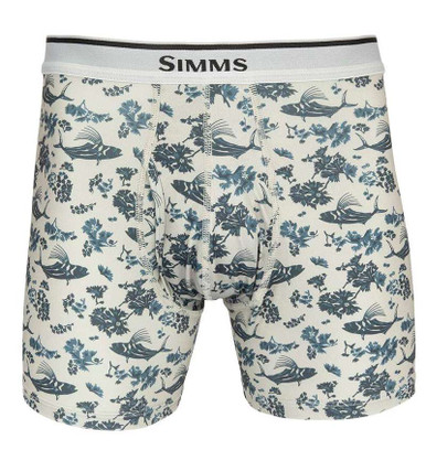 Simms Mens Boxer Briefs - Rooster Fest Khaki - L - TackleDirect
