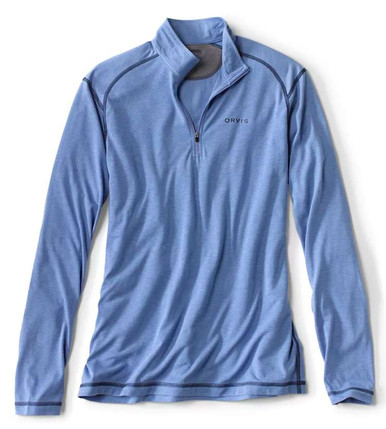 Orvis Dri-Release Quarter Zip Shirt - Bright Cobalt - TackleDirect