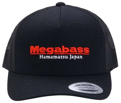 Megabass Classic Trucker Hat - Black/Red - TackleDirect