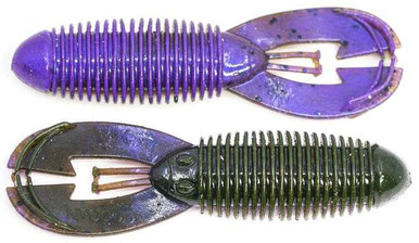 Googan Baits Nuke Punch - 4in - Green Pumpkin Purple - TackleDirect