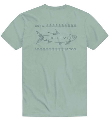 Jetty Tarpon Short Sleeve T-Shirt - Mint - Large - TackleDirect