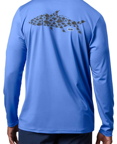 YETI Tarpon Long Sleeve Sunshirt - Offshore Blue - TackleDirect