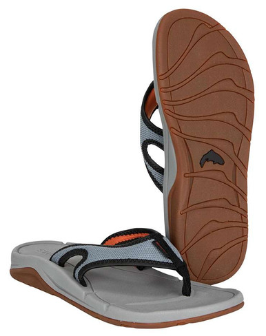 Simms Challenger Flip Flop Sandal - Cinder - 12 - TackleDirect