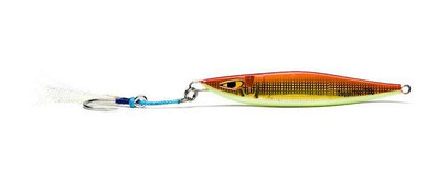 Mustad Daggerman Vertical Jig - 100g - Orange Gold - TackleDirect