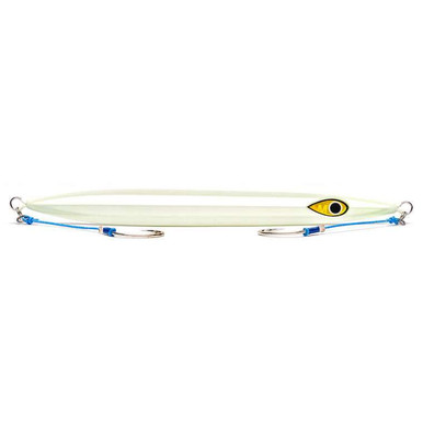 Mustad Rip Roller Slow Fall Vertical Jig - 200g - Glow - TackleDirect