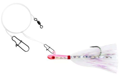 Tsuanmi Glass Minnow Teaser Rig - Pink / White - TackleDirect
