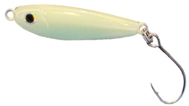 JoeBaggs Peanut Resin Jig - Bone Glow - TackleDirect